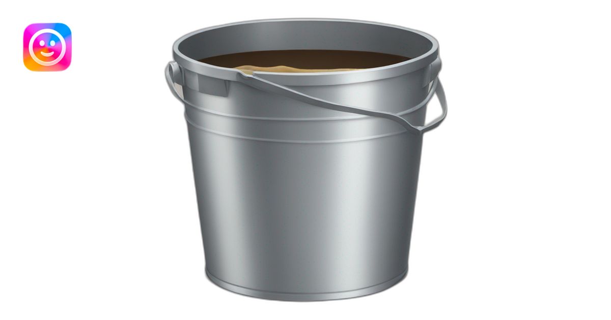 half full bucket making noise emoji | AI Emoji Generator