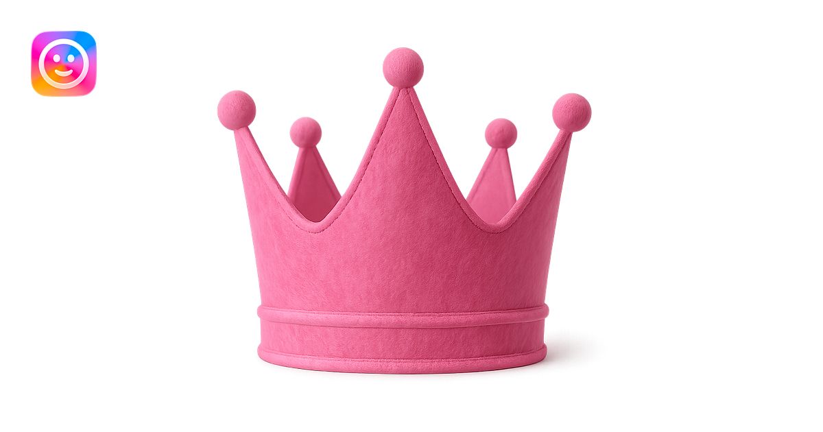 pink crown remove background image | AI Emoji Generator