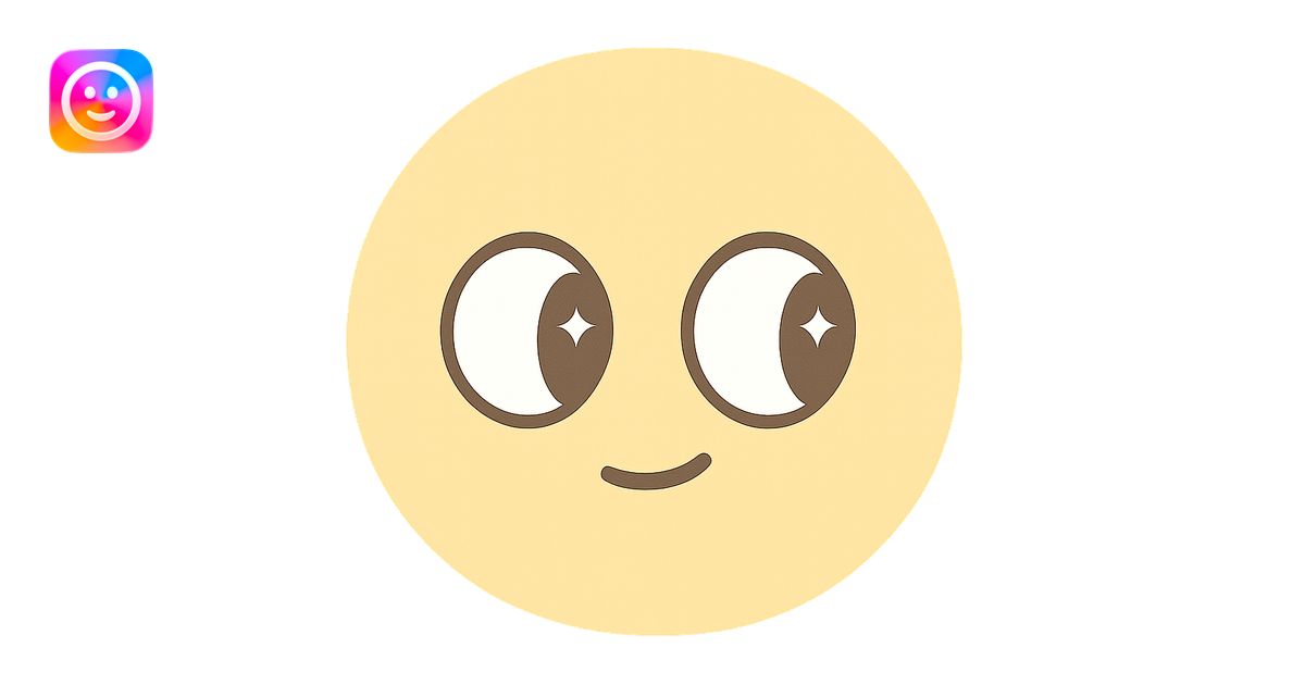 side eye emoji, cute expression, yellow face illustration | AI Emoji ...