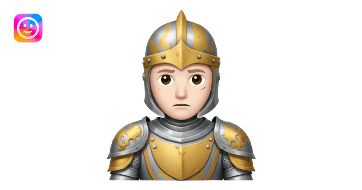 Sad knight emoji | AI Emoji Generator