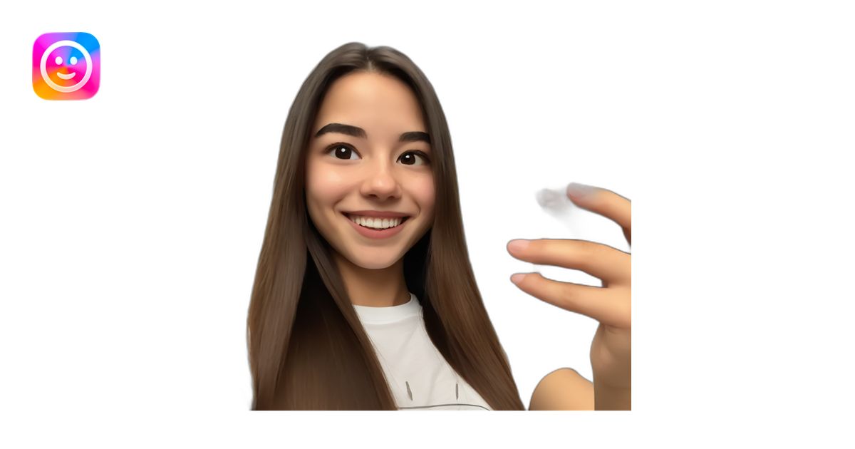 Spaniard Teenager girl long Brown straight hair funny face smiling ...