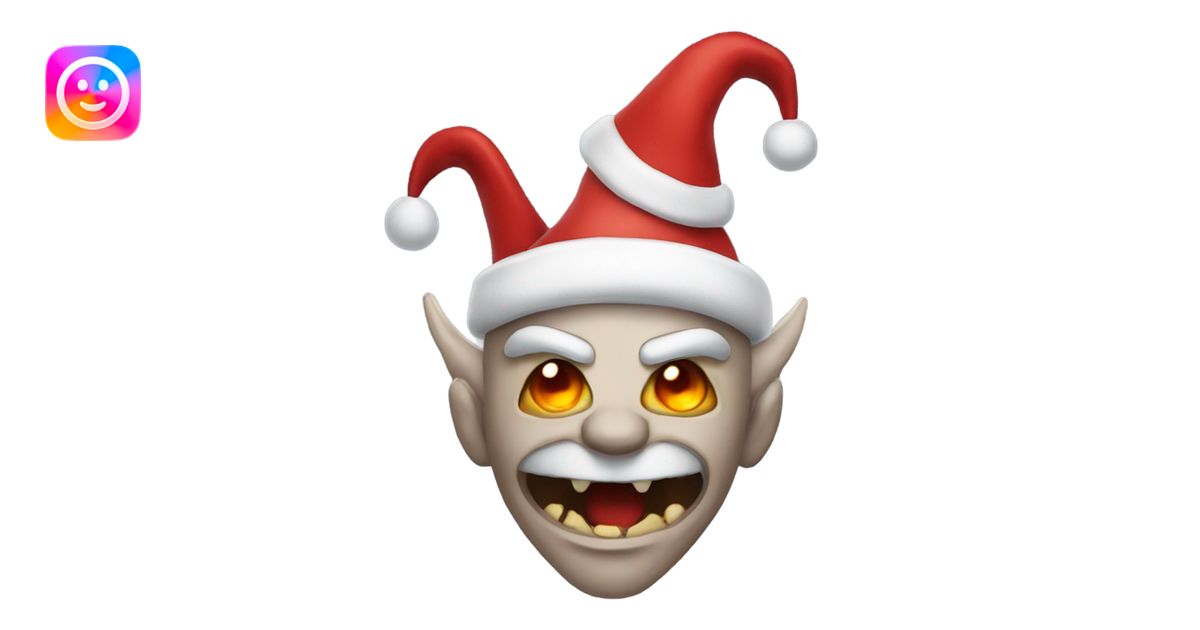 Demon with Santa hat emoji | AI Emoji Generator