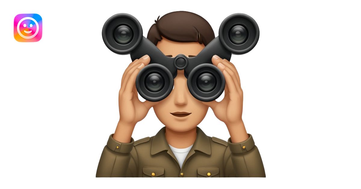 hands holding binoculars emoji | AI Emoji Generator