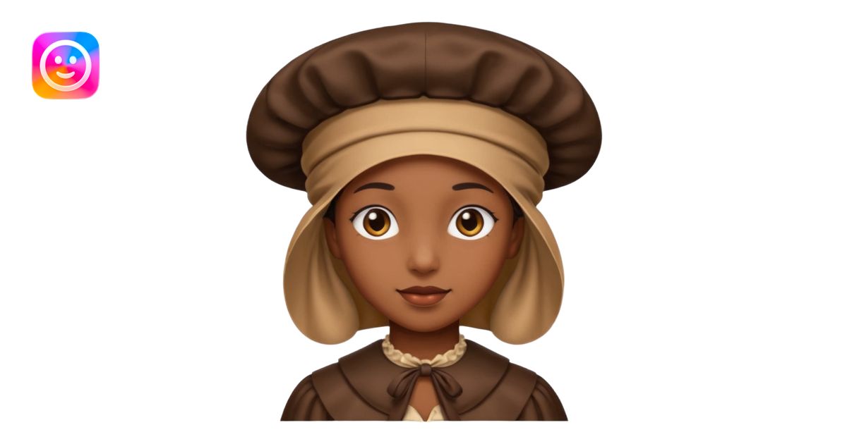 Silk Bonnet emoji brown skin emoji | AI Emoji Generator
