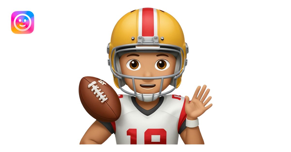 A person playing football on the field emoji | AI Emoji Generator