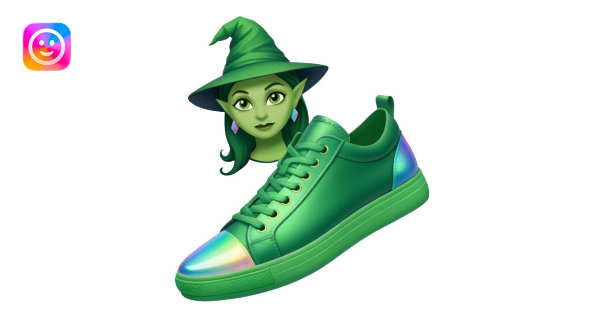 Elphaba sneakers emoji | AI Emoji Generator
