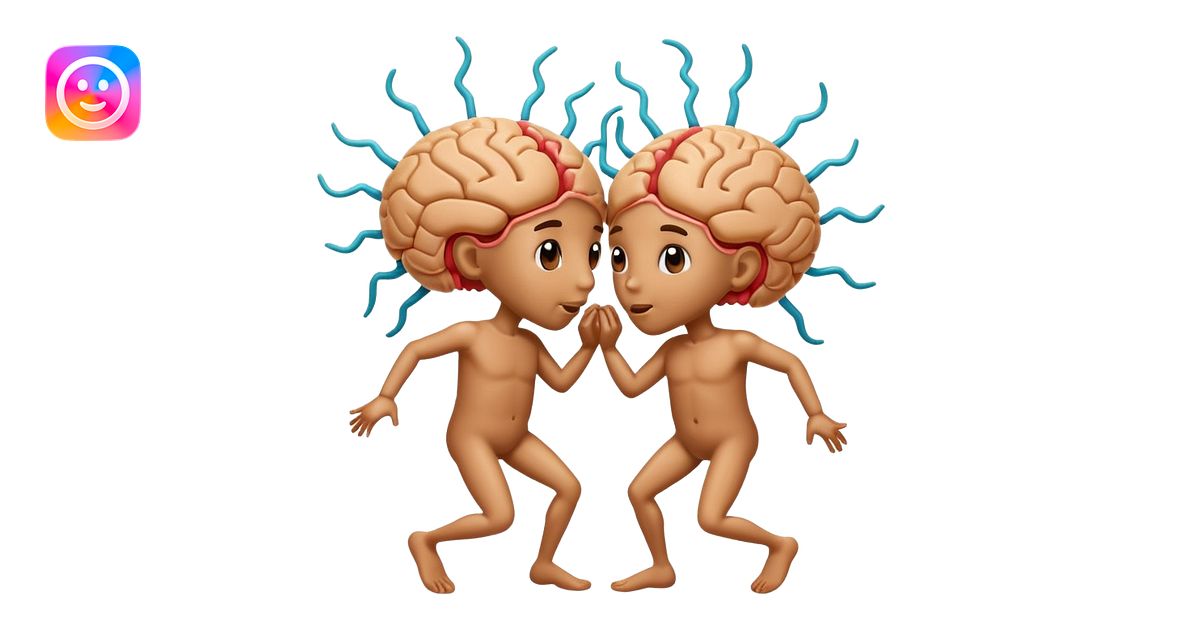 Last two brain cells dancing looking weird and kissing. not iphone ...