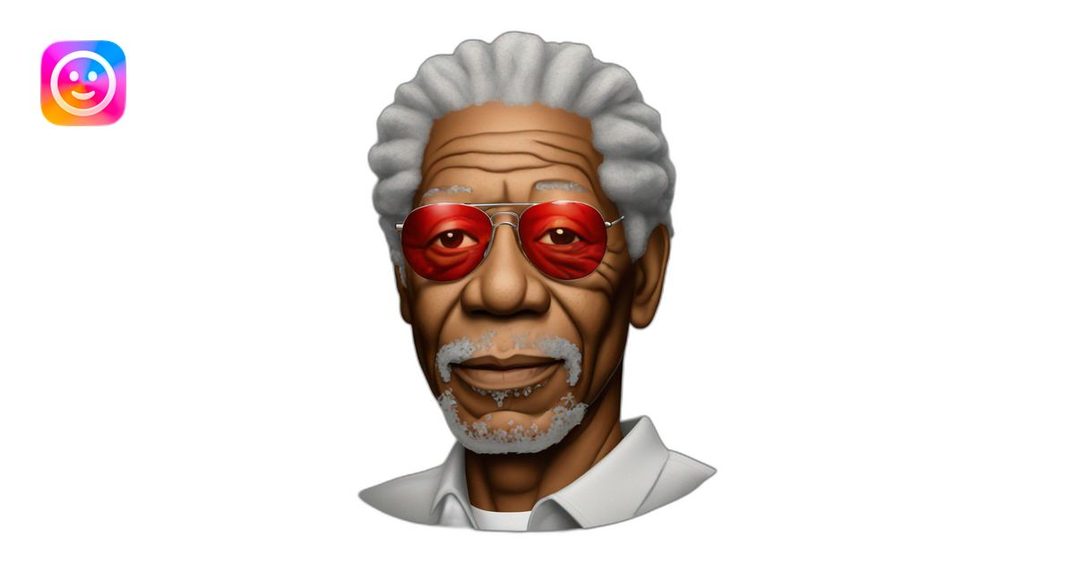 Morgan freeman smoke cannabis red eyes emoji | AI Emoji Generator