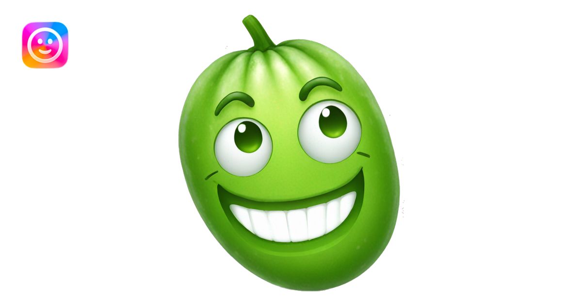 Smiley with cucumber emoji | AI Emoji Generator