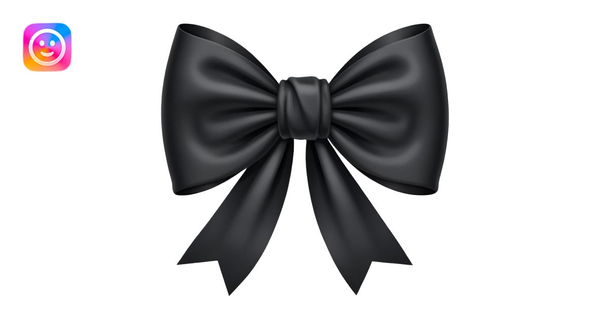 One Black thin ribbon for dead people honoring 🎗️ emoji | AI Emoji ...