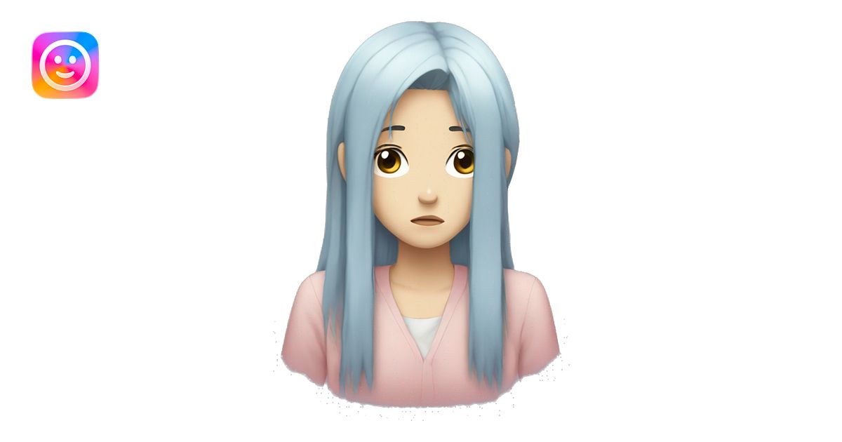 sad anime girl emoji | AI Emoji Generator
