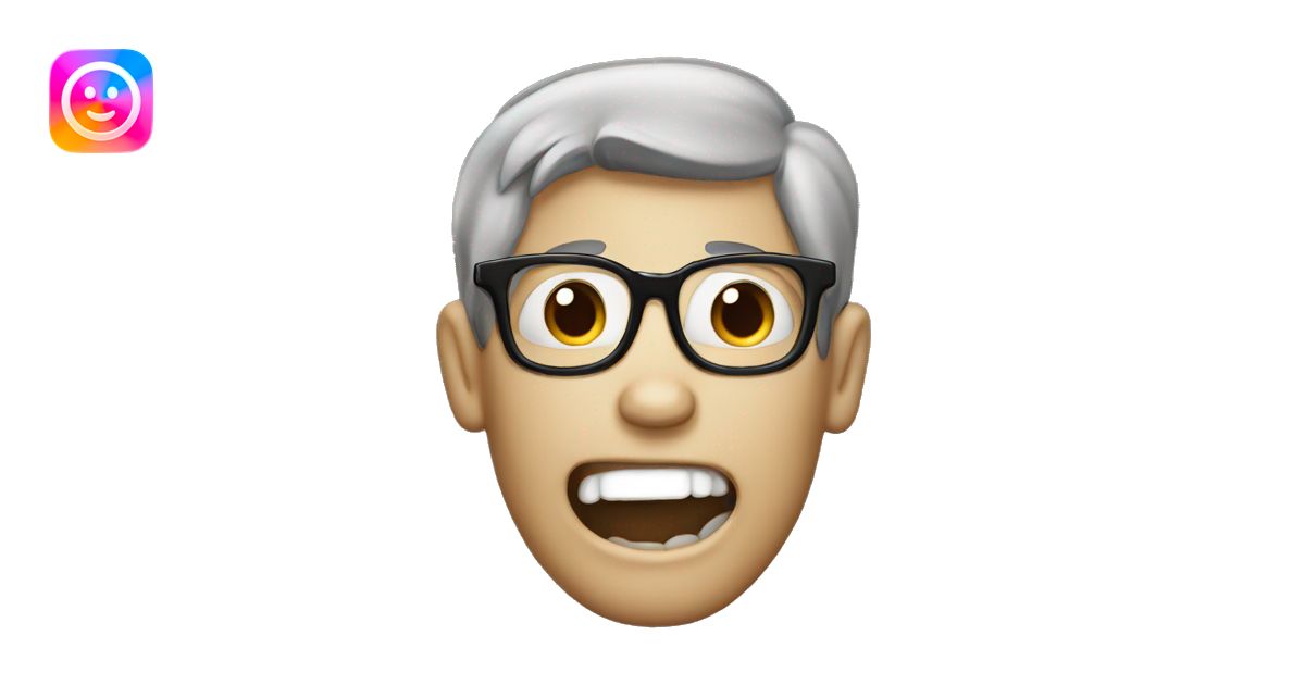Nerd emoji with only two front teeth emoji | AI Emoji Generator