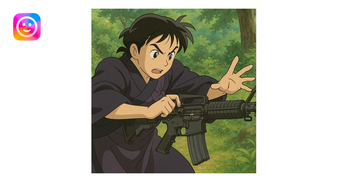 Miroku Make a move bolt catch slap on m4a1 illustration | AI Emoji ...