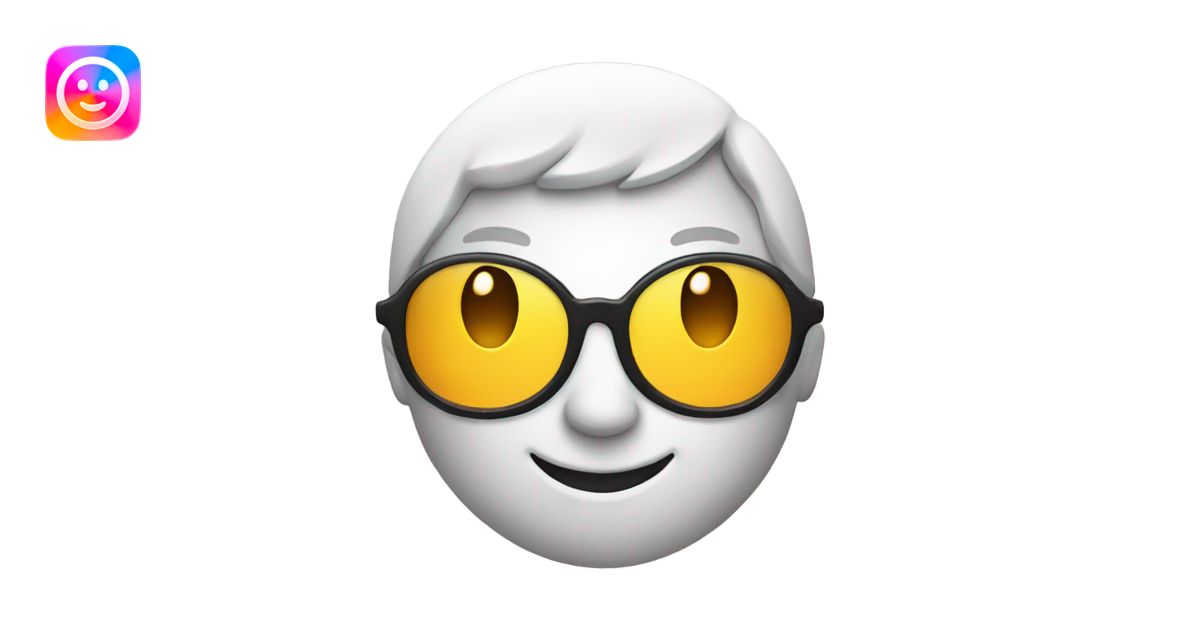 Smile with spec emoji | AI Emoji Generator
