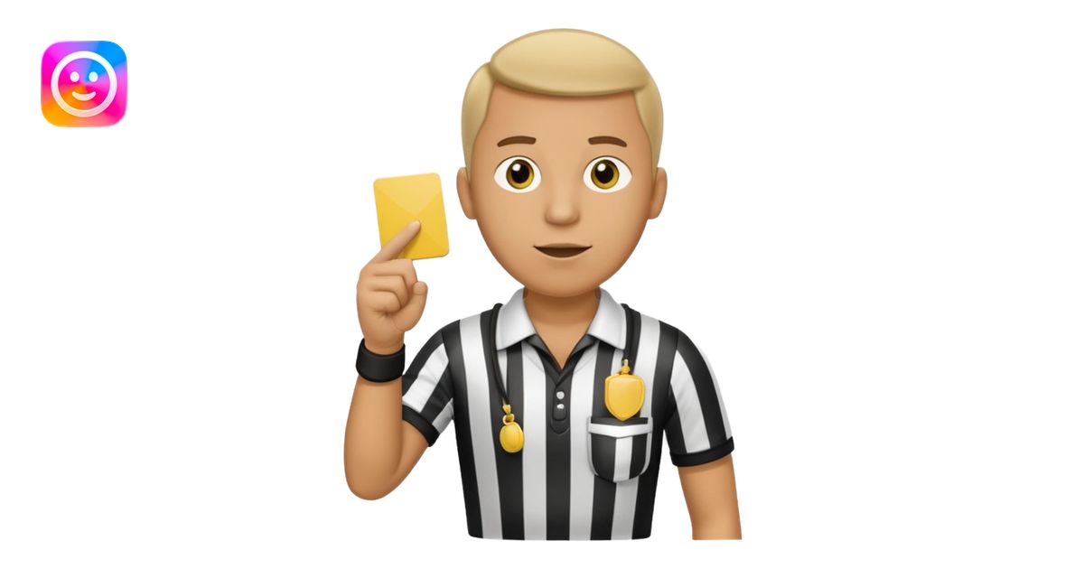 A calm referee with striped shirt, pointing clearly toward the field ...