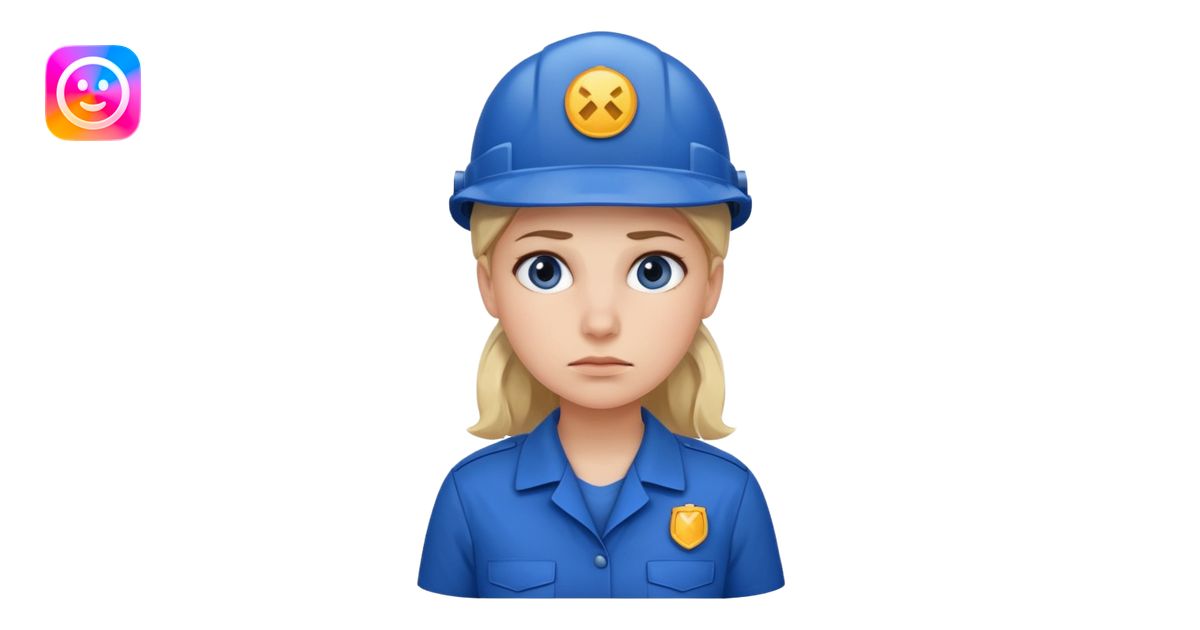female worker sad face emoji | AI Emoji Generator
