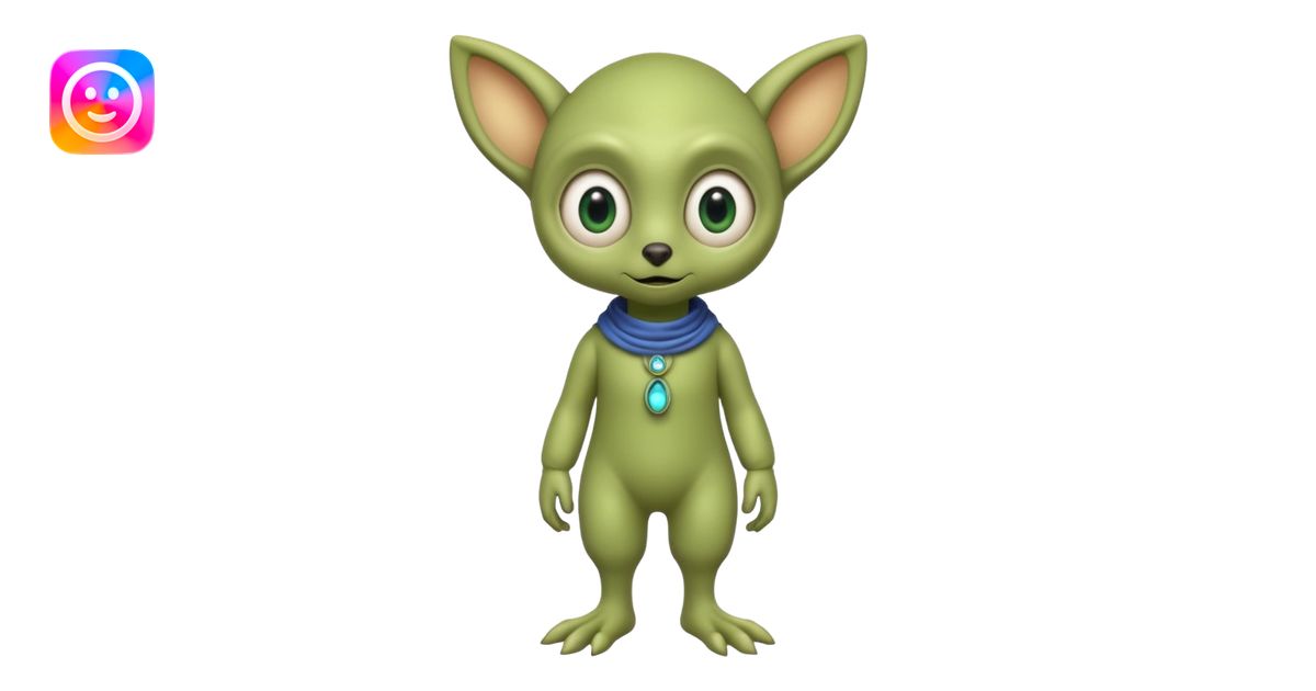 full body cute peacefull alien furry with 2 legs and eye stalks stands ...