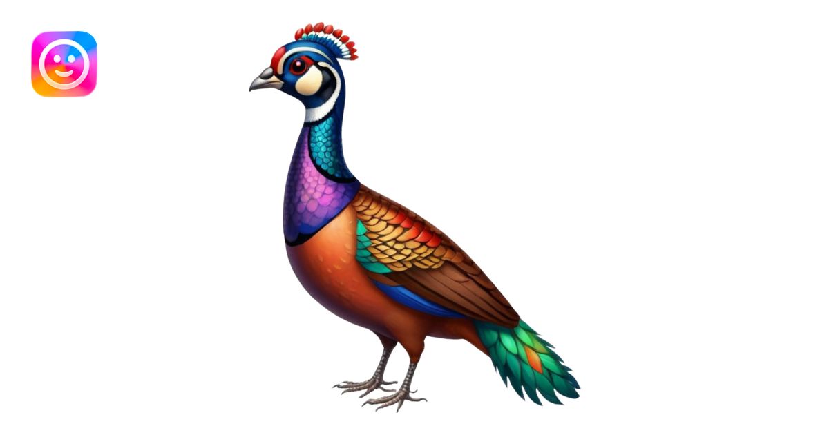 Chinese Ring-necked Pheasant emoji | AI Emoji Generator