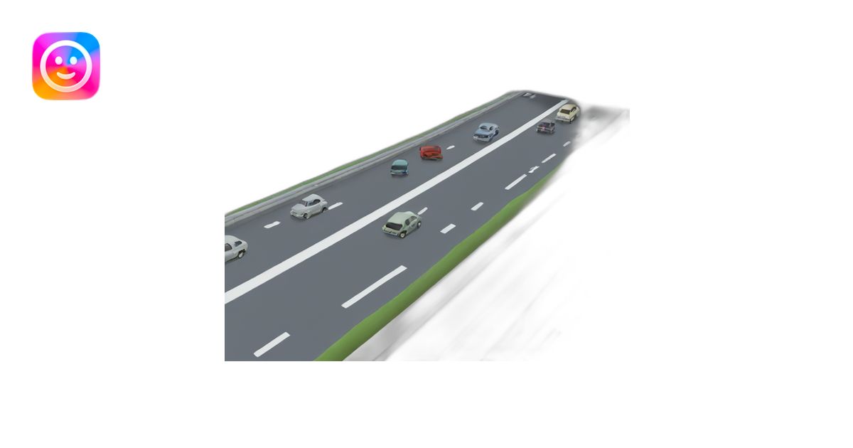 Highway with cars emoji | AI Emoji Generator