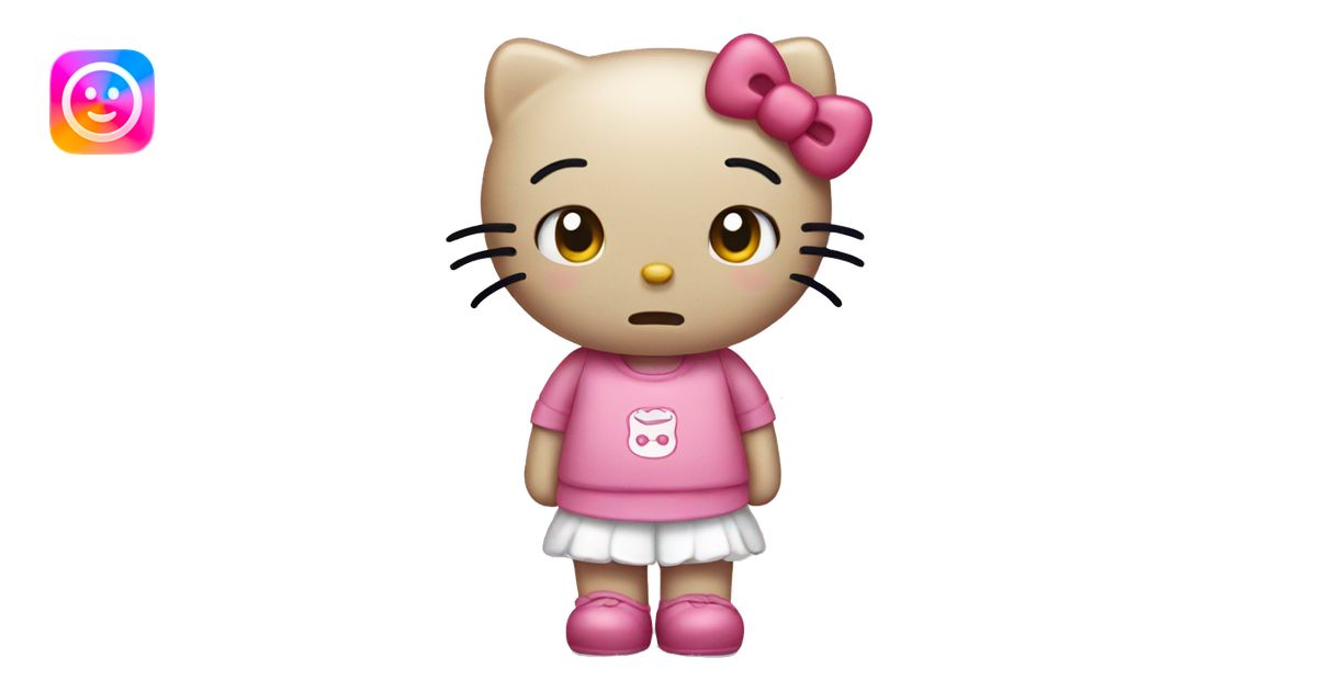 sad hello kitty emoji | AI Emoji Generator
