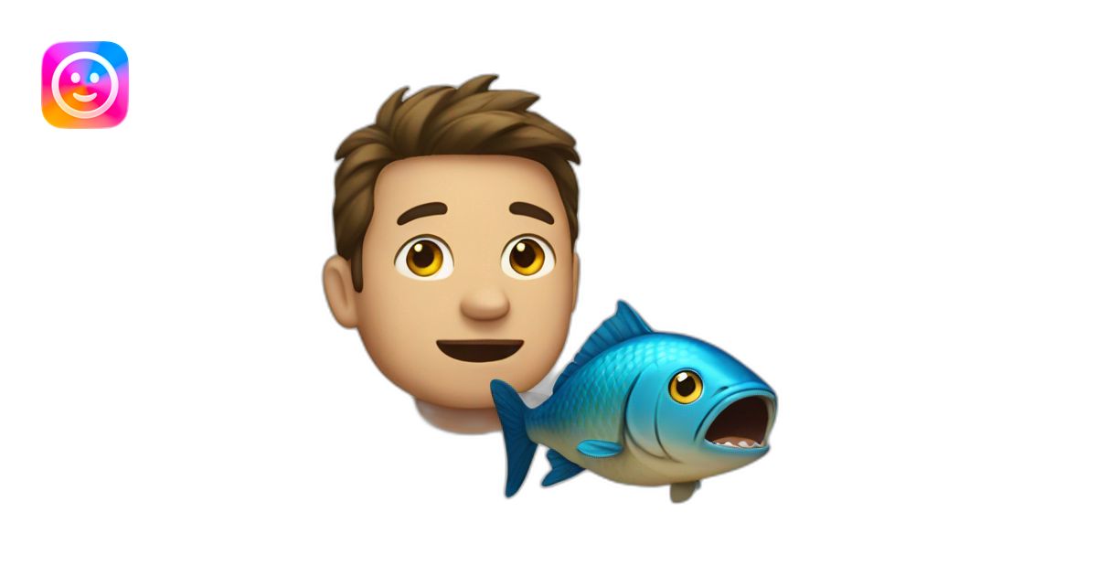 Jonah inside the big fish emoji | AI Emoji Generator