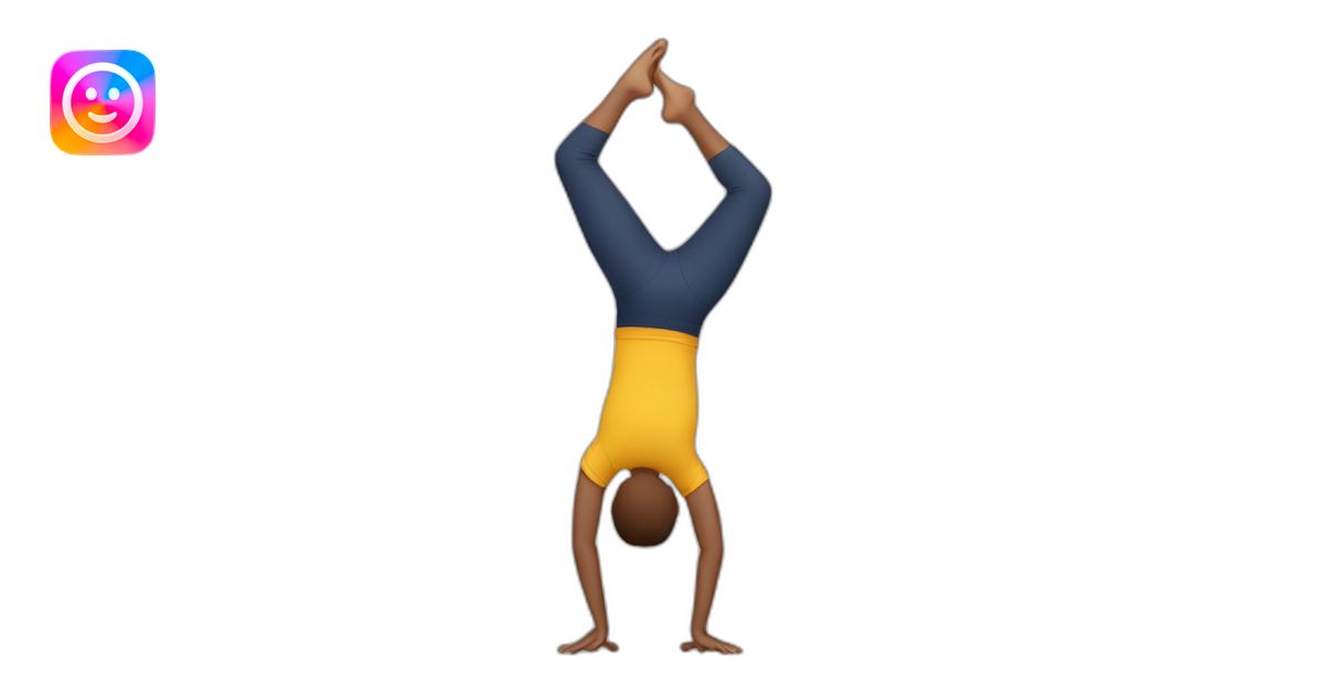 handstand open arms and open legs emoji | AI Emoji Generator