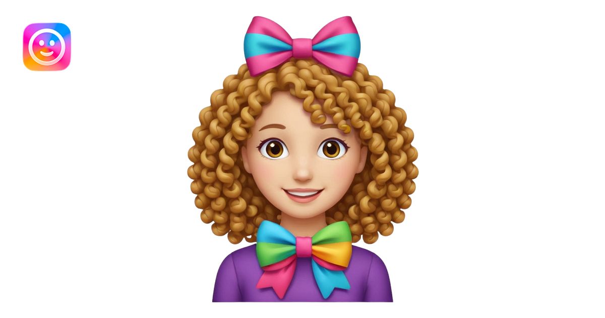 ios 18 emoji pretty poor girl with curly hair emoji | AI Emoji Generator