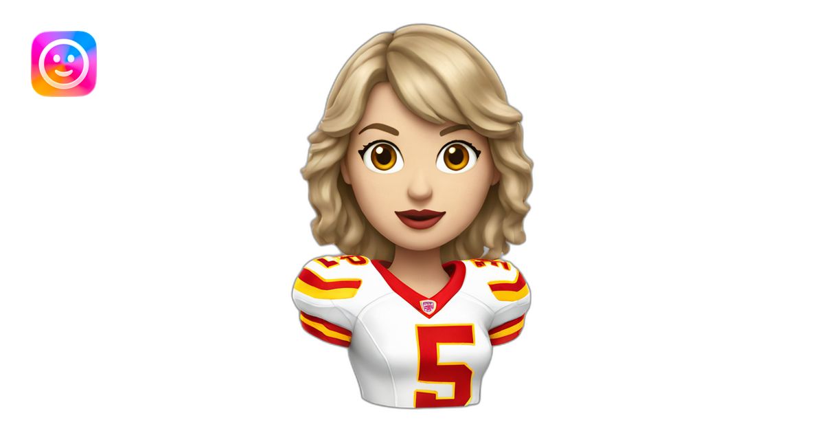 Taylor-Swift-kansas-city-chiefs emoji | AI Emoji Generator
