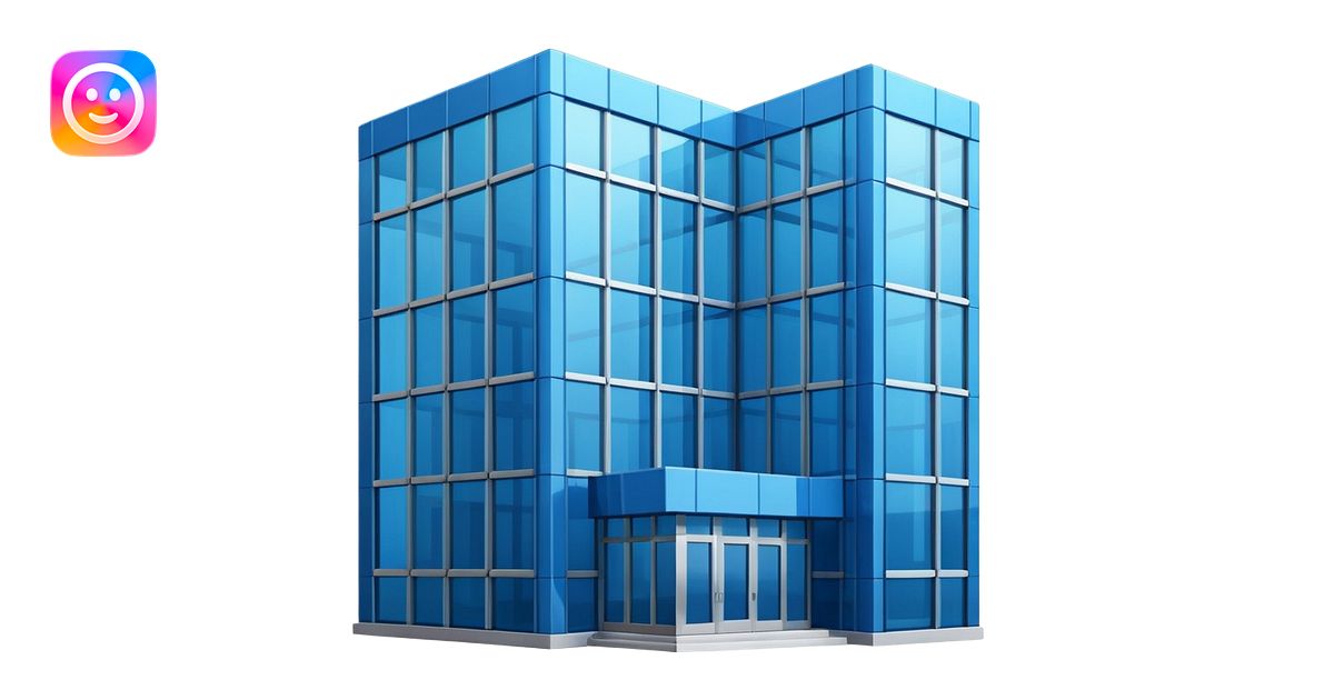 blue bank building emoji | AI Emoji Generator