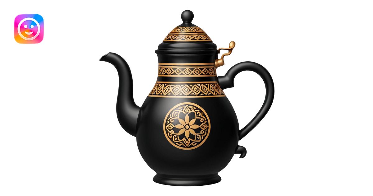 it’s basically a black, traditional Ethiopian coffee pot with a round ...