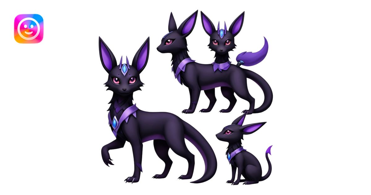 Shiny Dark Edgy Gothic Gloomy Futuristic Salandit-Umbreon-Espeon-Anubis ...
