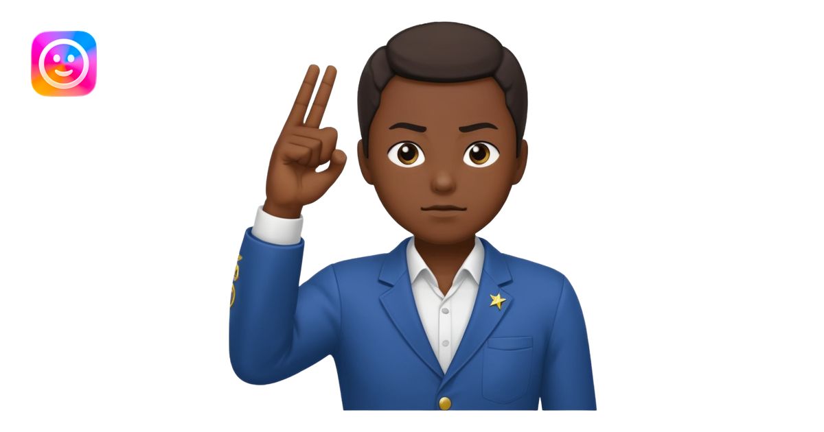 Shinzou wo sasageyo salute and fist on the chest emoji | AI Emoji Generator