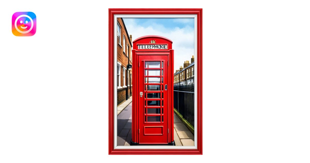 Cinematic Realistic depiction of an iconic red telephone box, rendered ...