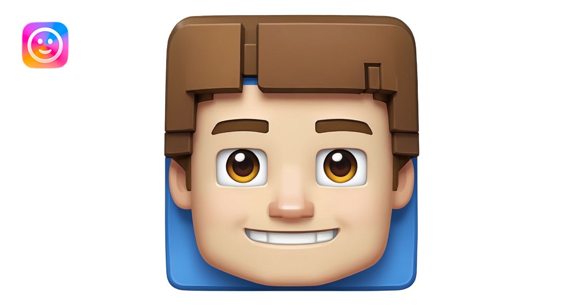 Steve Minecraft Block emoji | AI Emoji Generator