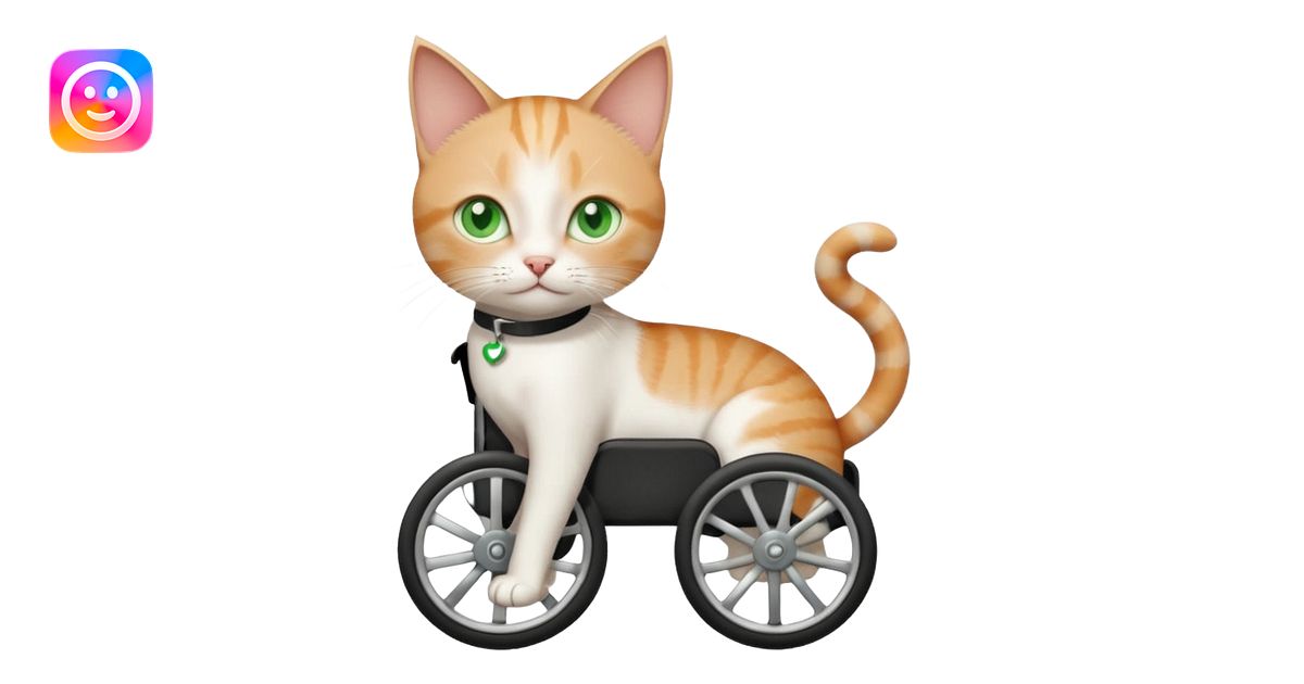 full body small short hair ginger and white cat with green eyes walking ...