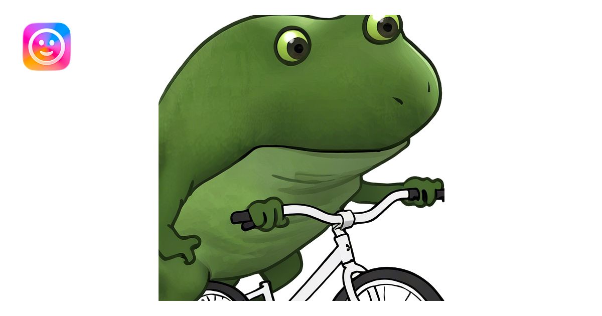 bufo riding a bike meme | AI Emoji Generator