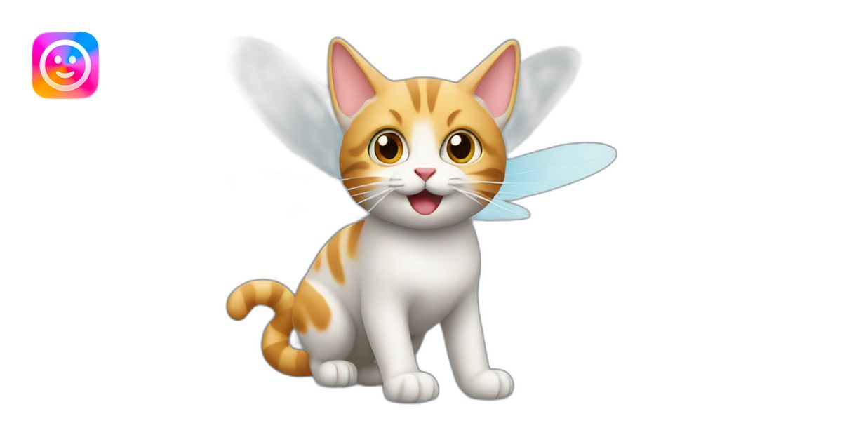 Logo about fly cat emoji | AI Emoji Generator