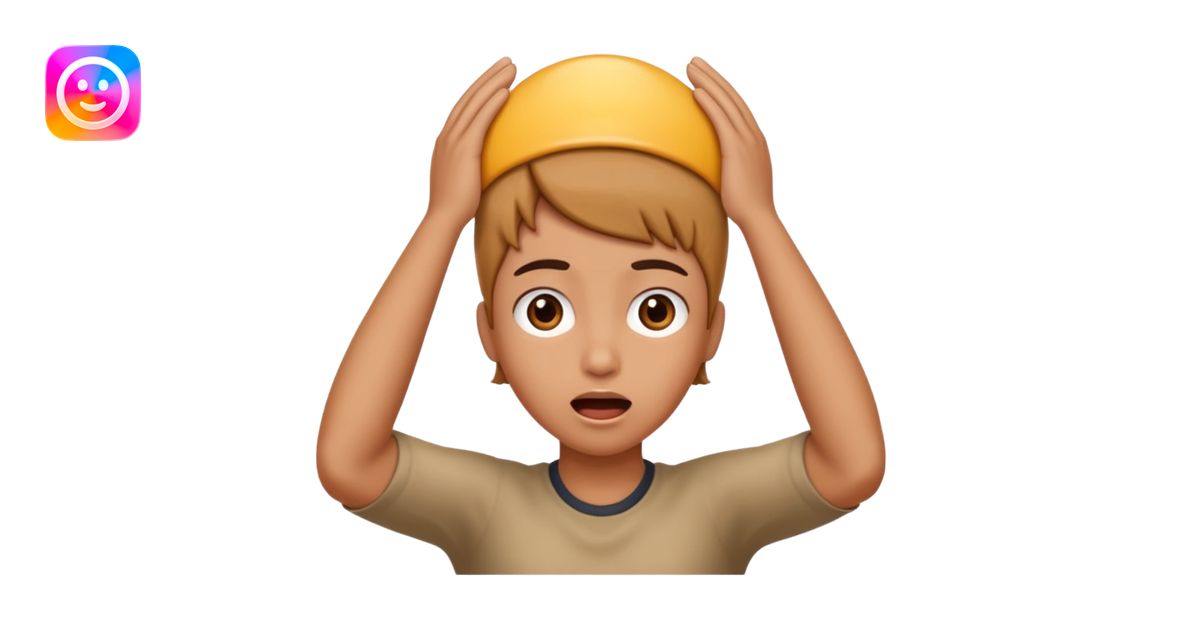 hands on head surprised emoji | AI Emoji Generator