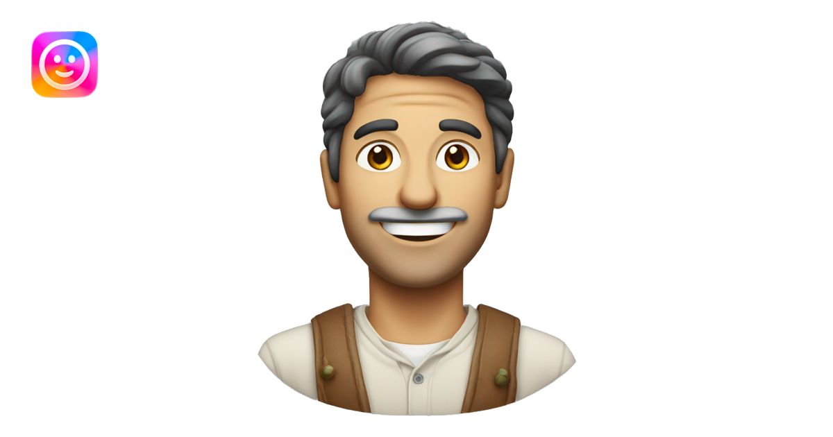 Smiling Italian man emoji | AI Emoji Generator