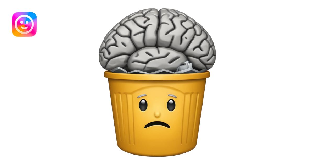 brain in trash emoji | AI Emoji Generator