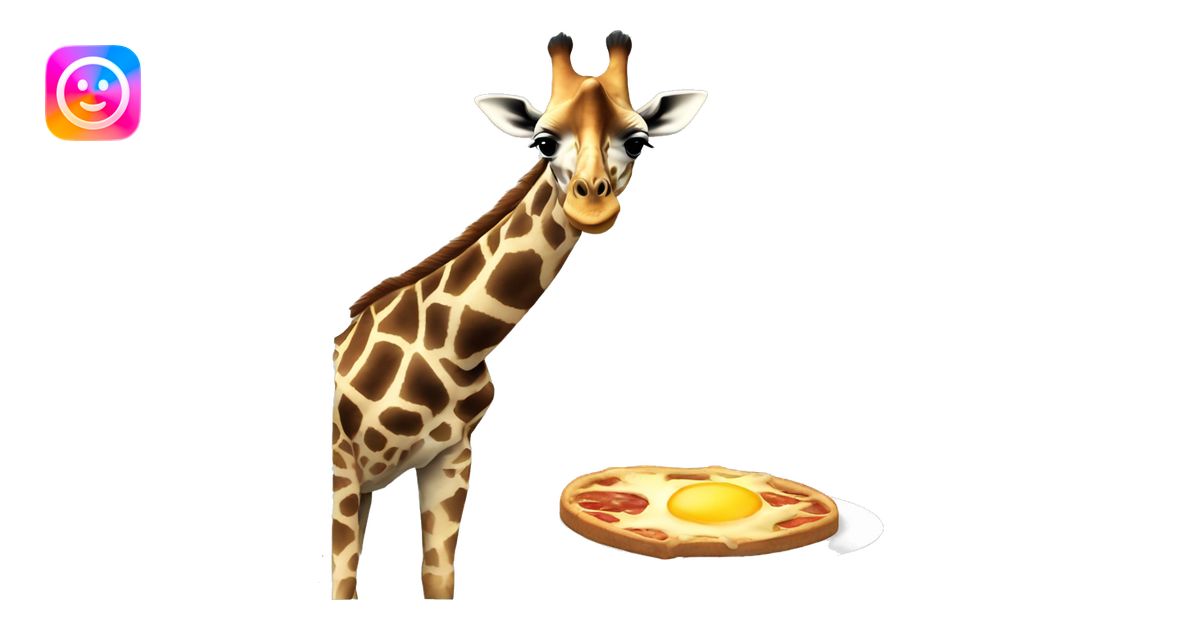 A giraffe eating breakfast emoji | AI Emoji Generator
