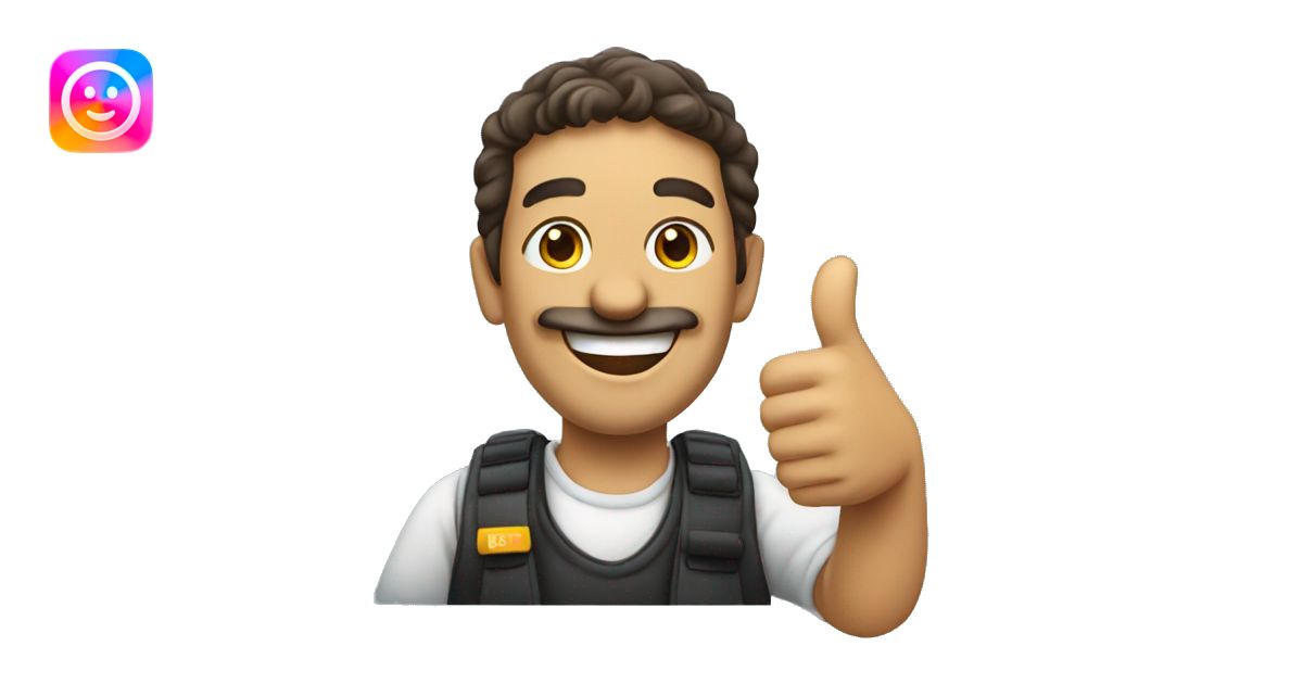 Smiling Spanish man showing thumbs up emoji | AI Emoji Generator