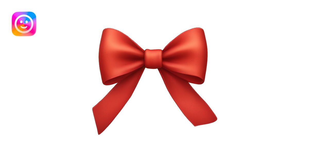 One singular red bow emoji | AI Emoji Generator
