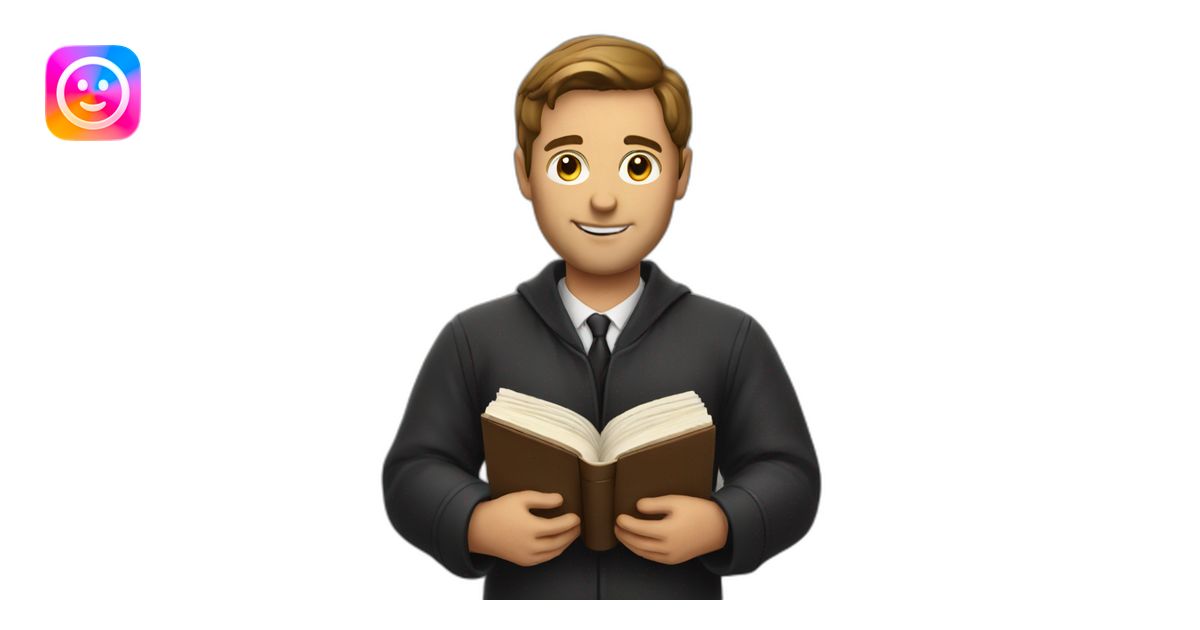 man holding a law book emoji | AI Emoji Generator