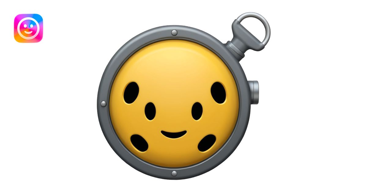 military pressure mine, visible screws and technical details, emoji ...