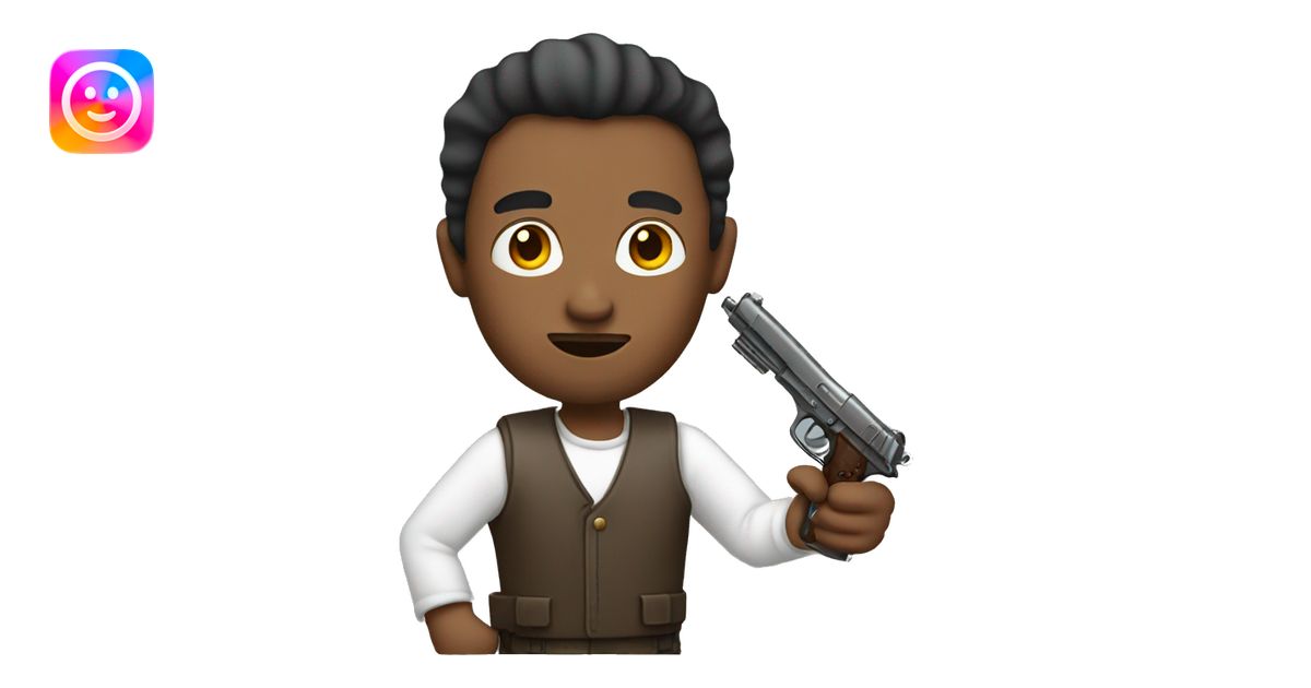 Man with tiny gun emoji | AI Emoji Generator
