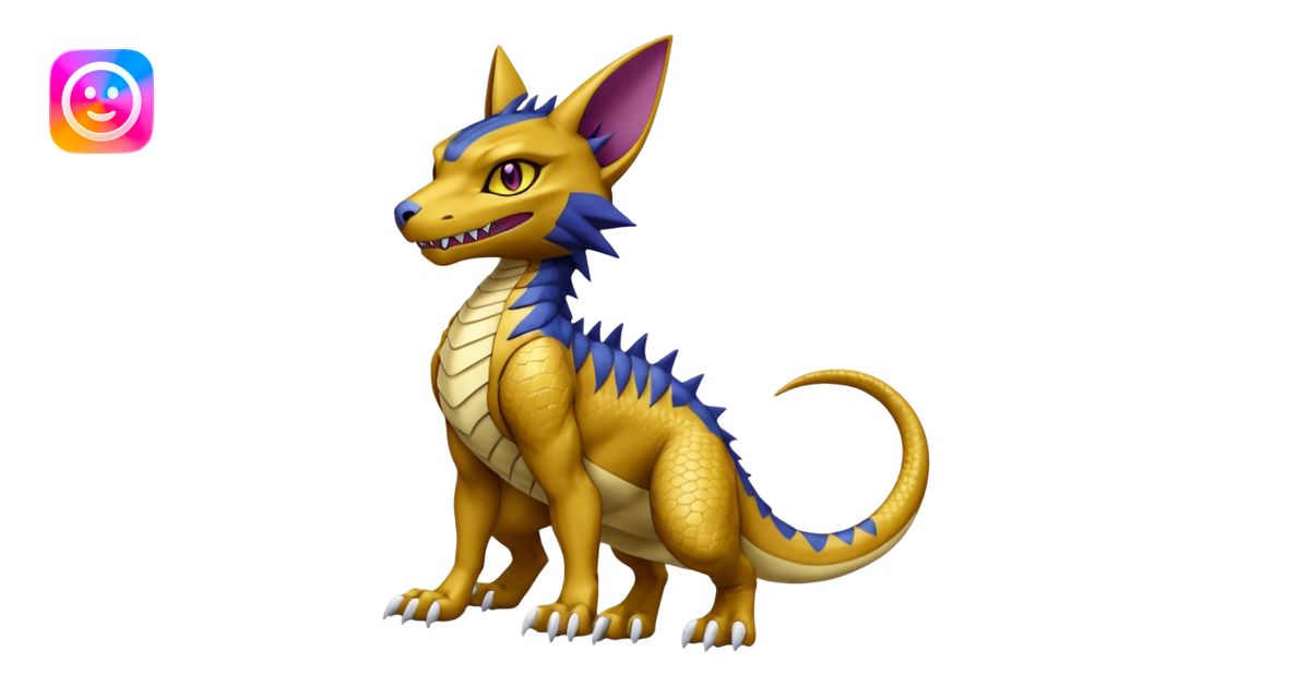 Reptilian, scaley Bastet-Noibat-Gatomon-Garchomp-Digimon-Fakémon ...
