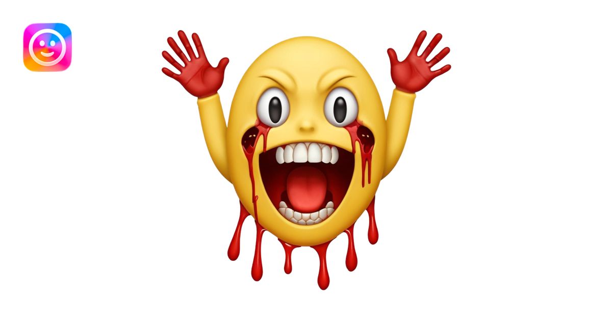 Yellow emoji face ripping it’s skin off with its hands screaming emoji ...