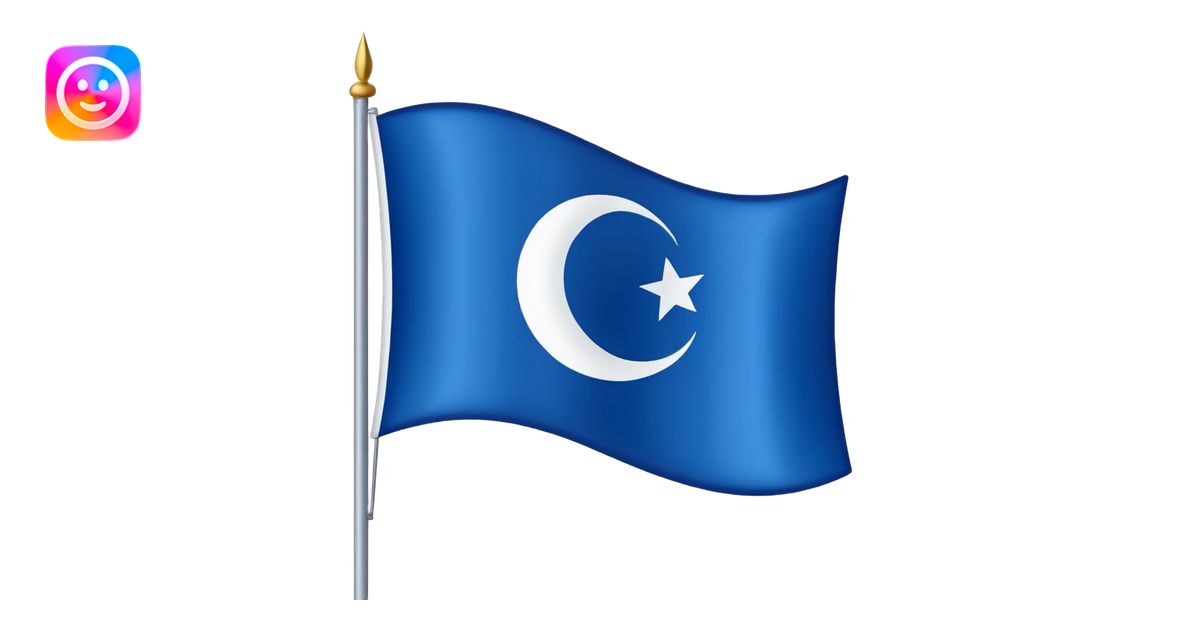 Turkish flag in blue emoji | AI Emoji Generator
