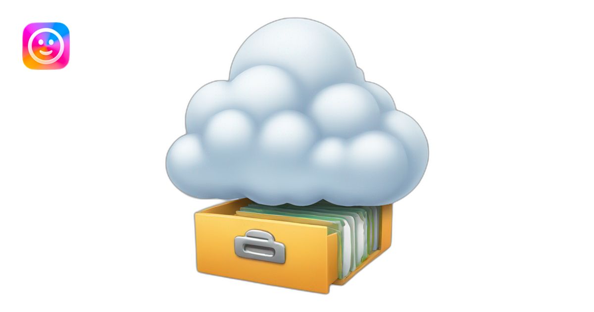 Cloud storage emoji | AI Emoji Generator
